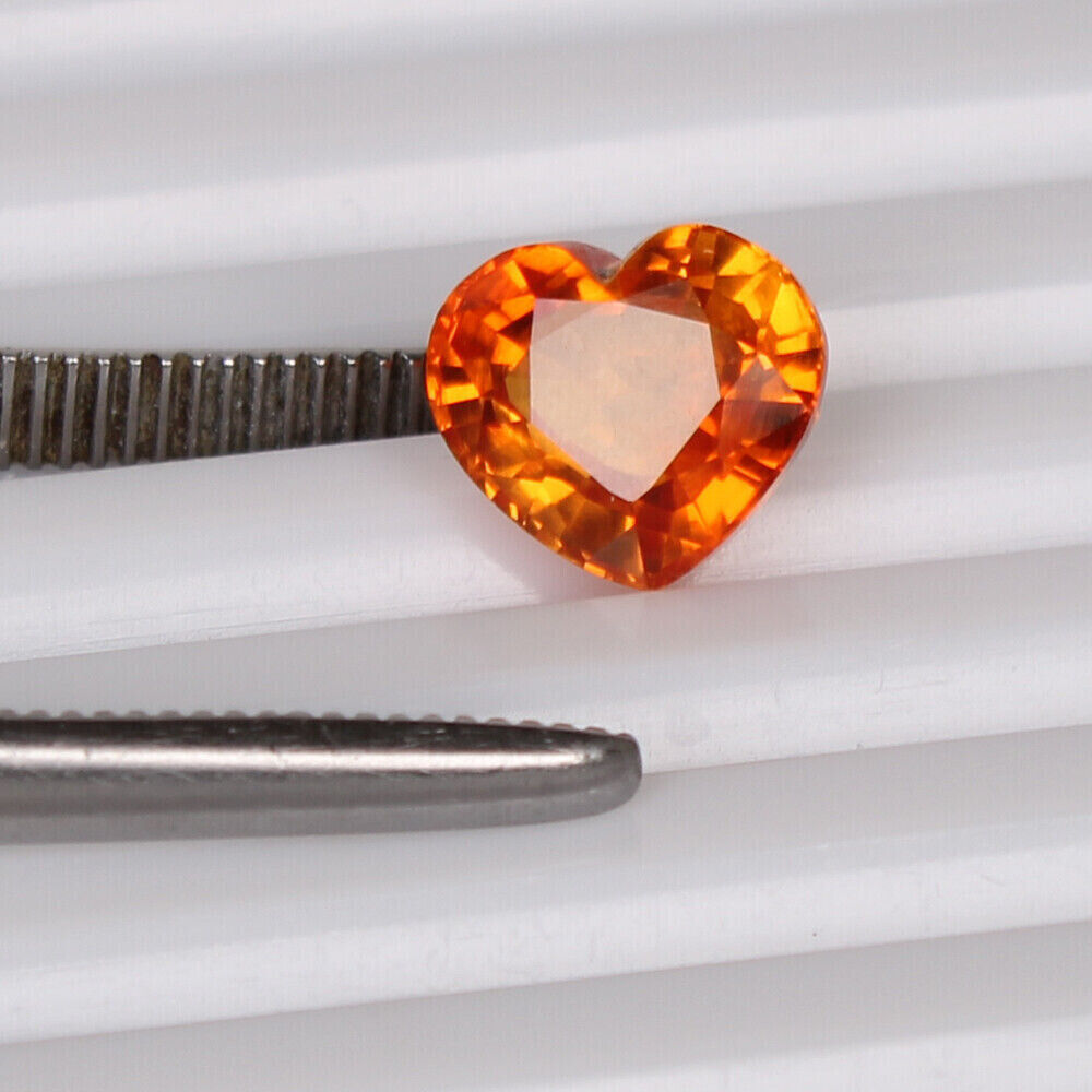 Orange Sapphire Heart Cut 4.65 Ct. Padparadscha Flawless RARE Loose ...