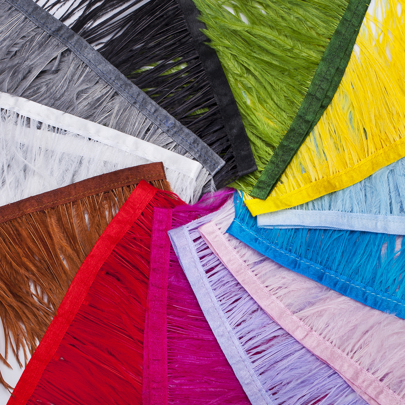 Neotrims Real Ostrich Feather Fur Ribbon Trimming Fringe,Fire Retardant ...