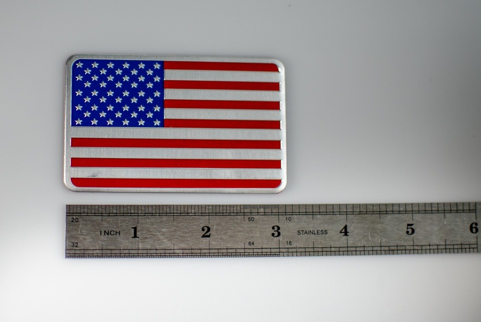3D METAL American Flag Sticker Decal Emblem Bumper Sticker For Auto ...