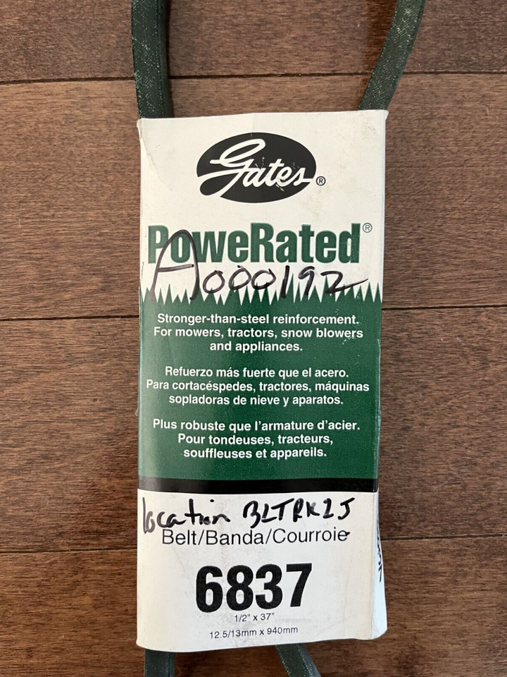 GATES 6837 DRIVE BELT 37” X 1/2" NEW | eBay