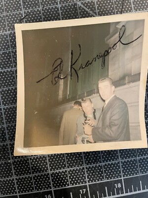 1960'S ED KRANEPOOL NEW YORK METS 2X SIGNED 3.5X3.5 CANDID PHOTO FORBES ...