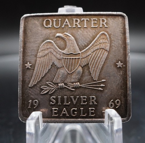 1969 Walla Walla WA Foster Silver Eagle 1/4oz 999 FINE Silver bar C4820 ...