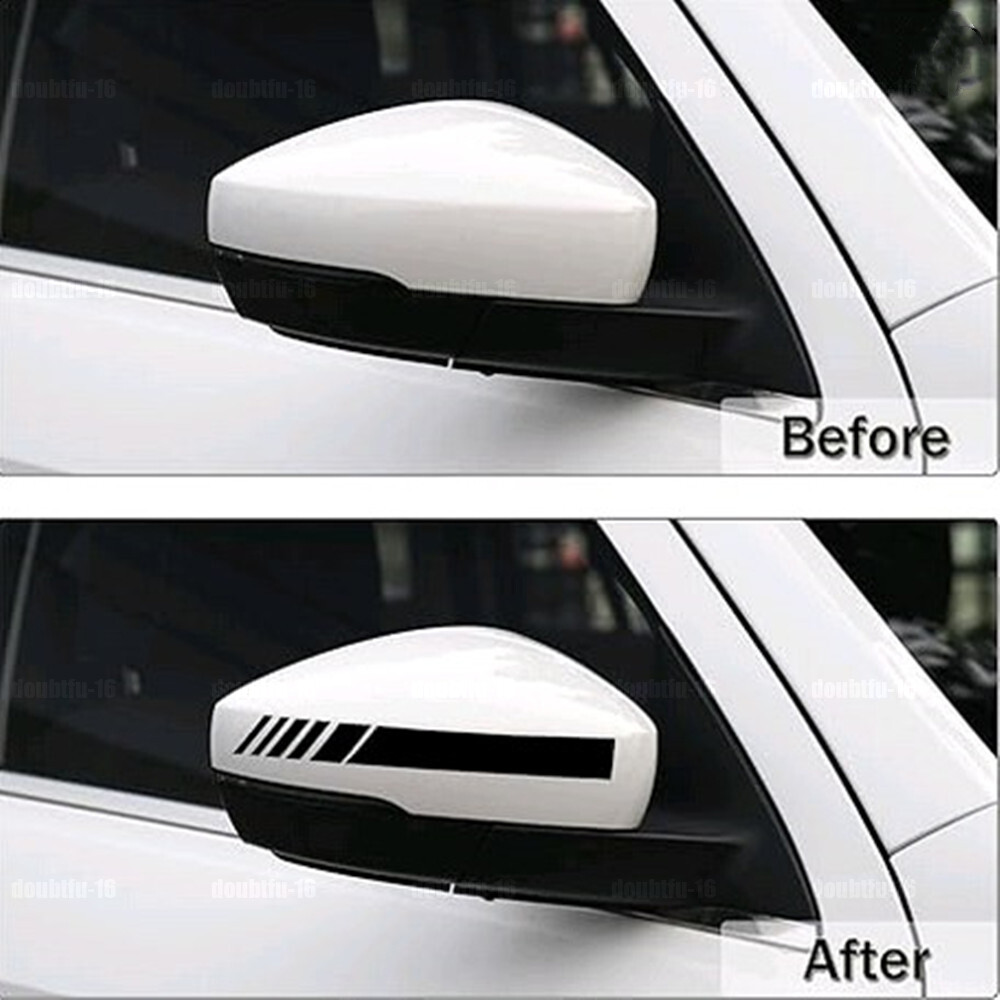 2x Car Side Rear View Mirror Sticker Stripe Graphics Vinyl Decal ...