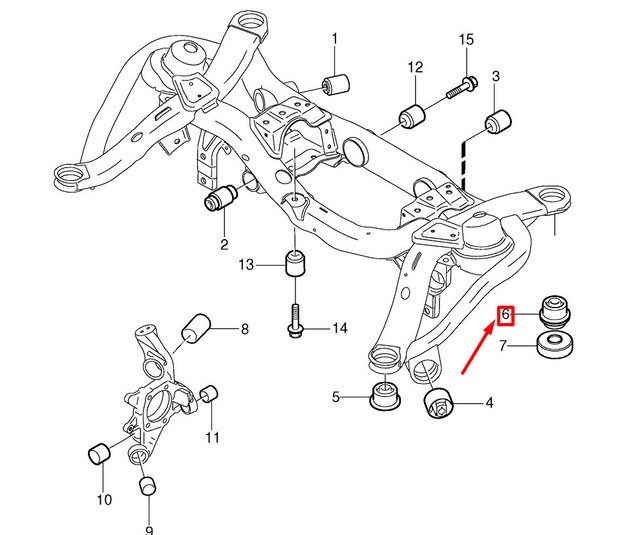Volvo 30760984 Genuine OEM Factory Original Susp CROSSMEMBER Rear ...