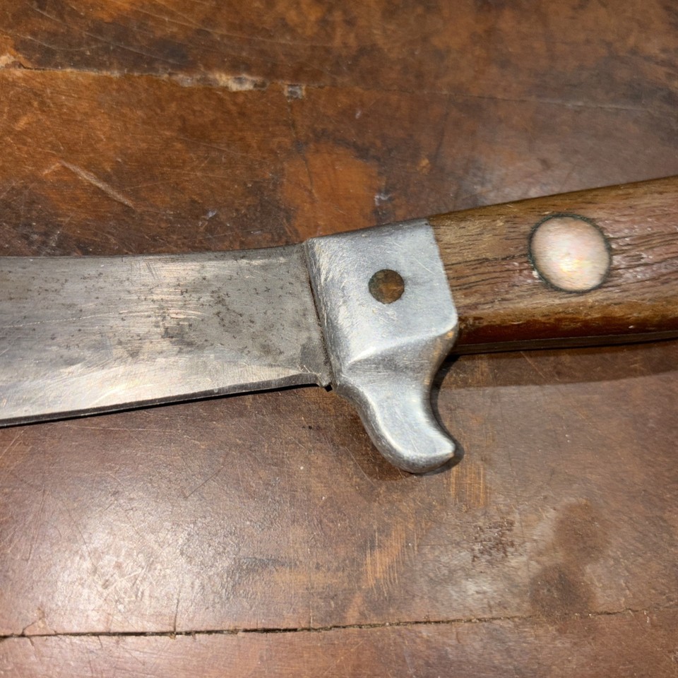 WWII Bolo Knife - Vintage Military Blade, Wood Handle, Rare Full Tang ...