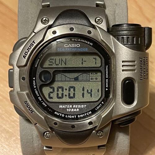 Casio Sea Pathfinder SPF10 Radiant Thermo Scanner Tide Moon Graph ...