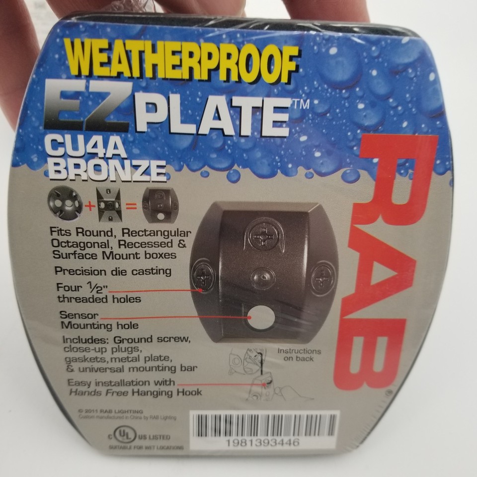 RAB Lighting Weatherproof EZ Plate CU4 Bronze for Wet Locations New | eBay