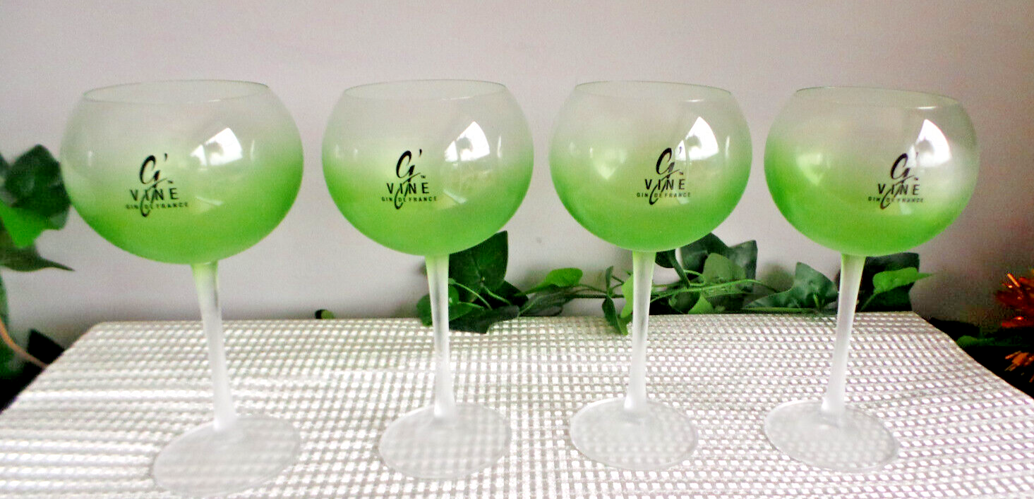 NEW GENUINE G'VINE GIN & TONIC OF FRANCE 68cl BALLOON COPA GLASSES x4 ...