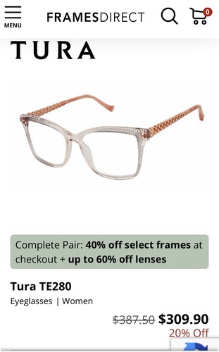 Tura TE280 Eyeglasses Rose Gold 55 16 140 Frame Made In Italy | eBay