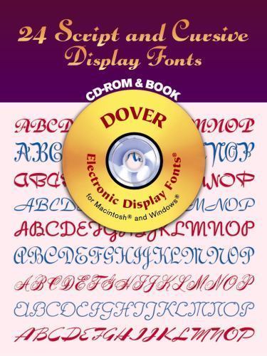 24 Script and Cursive Display Fonts CD-ROM and Book 9780486999616 | eBay