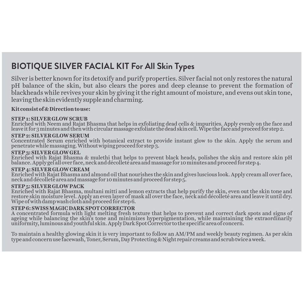 Biotique Bio Silver Facial Kit, 65 g | eBay