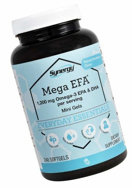 Vitacost Synergy Mega EFA Mini Gels - 1200 MG per Serving Omega 3 EPA ...
