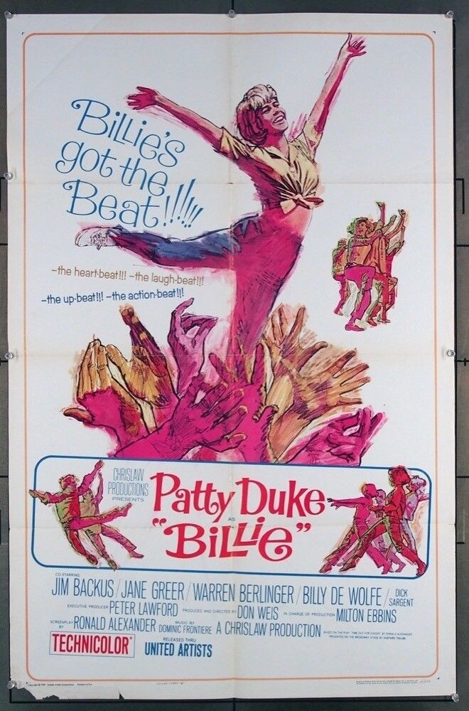 BILLIE (1965) 11325 Original U.S. One-Sheet (27x41) Patty Duke Movie ...