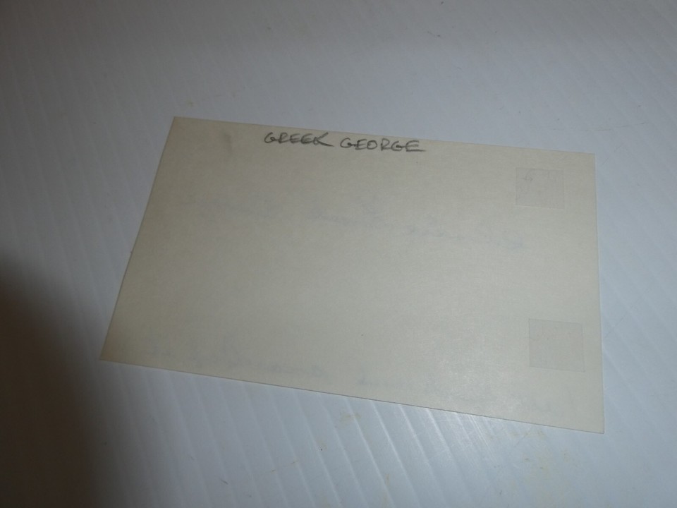 Vintage 1930s MLB Baseball Player Greek George Signed 3x5 Index Card #2 ...