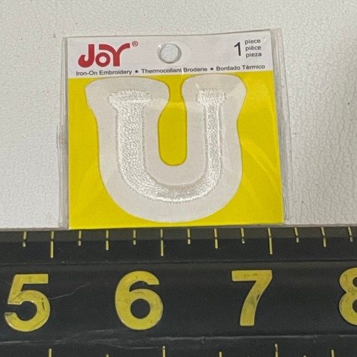 1.5” Tall U White Letter Initial “U” Patch T037 | eBay