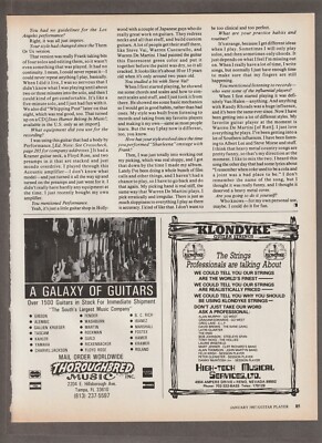 1987 THOROUGHBRED MUSIC Magazine AD~Tampa, FL~HIGH-TECH Musical ...
