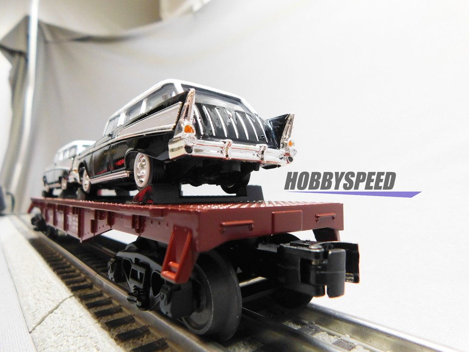 MTH RAILKING PENNSYLVANIA RAILROAD FLAT CAR W/ CHEVY NOMAD train 30 ...