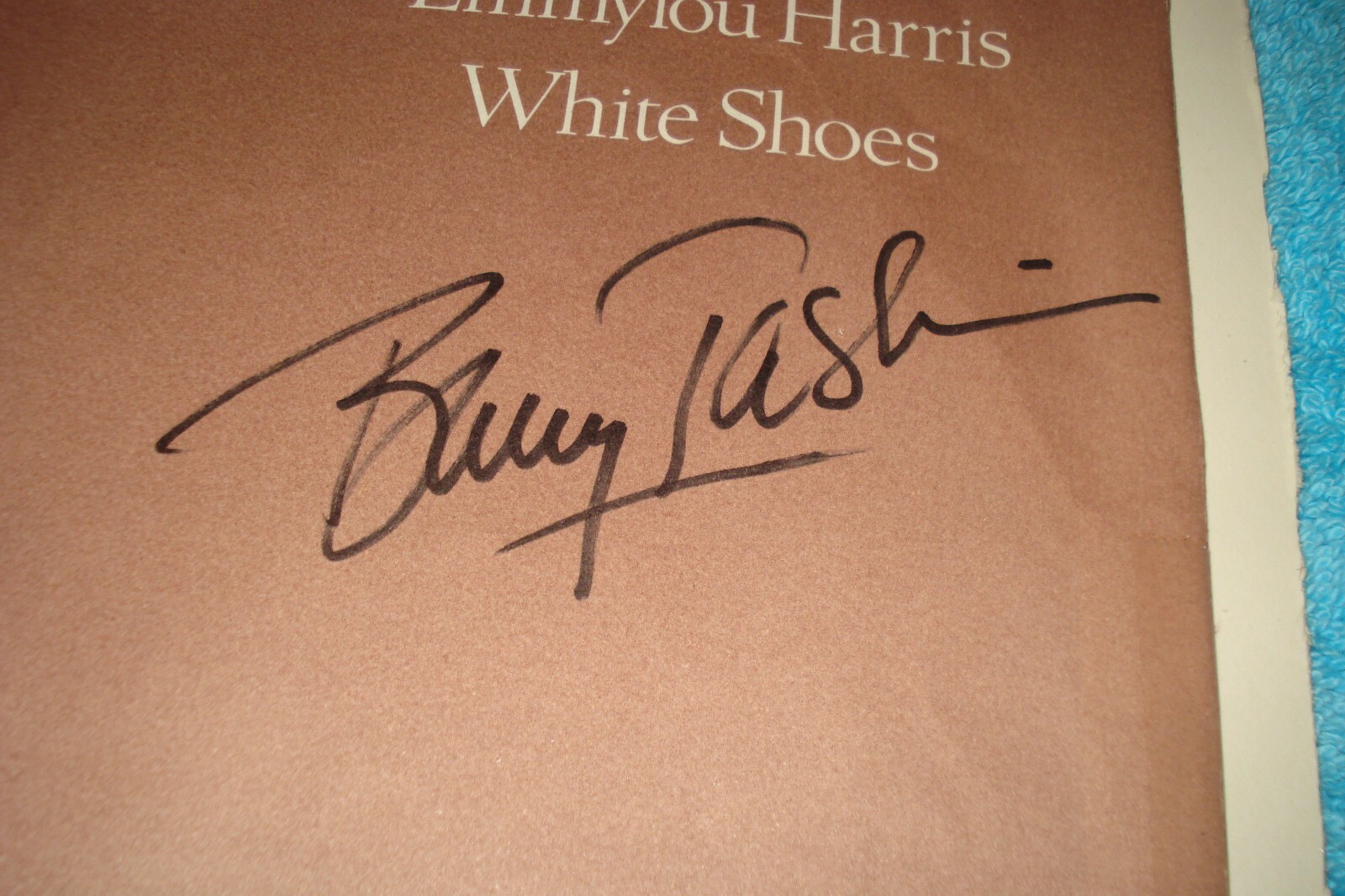 SIGNED TWICE BY BARRY TASHIAN "EMMYLOU HARRIS - WHITE SHOES ...