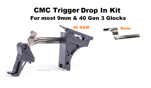 CMC (Made w enhanced OEM) TRIGGER GLOCK 9mm & 40 GEN 1 2 3 17 19 26 23 ...