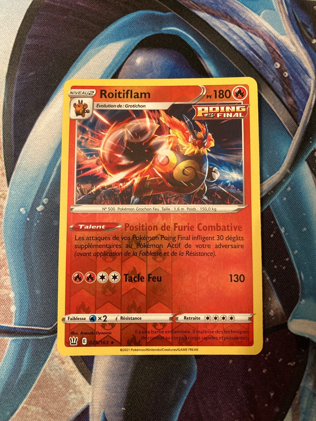 Carte Pokémon Roitiflam REVERSE 025/163 - EB05 Styles de Combat | eBay