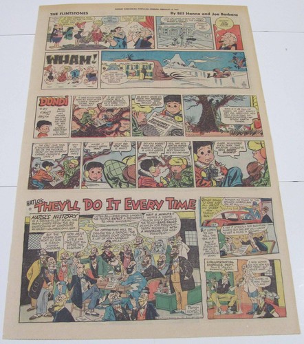 SUNDAY COMICS, Feb 12, 1967. Full sheet:Wizard of Id,Yogi Bear ...