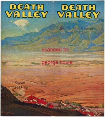 DEATH VALLEY - MAP - GERALD A. EDDY - STEPHEN WILLARD - GERALD CASSIDY ...