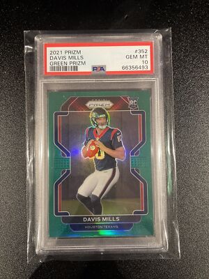 Davis Mills Green Prizm Rookie Card 2021 Prizm RC #352 - Houston Texans ...