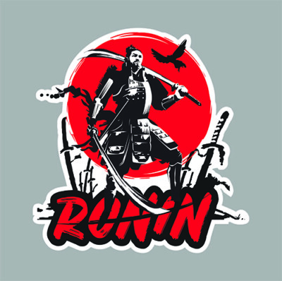 RONIN WARRIOR SAMOURAI SAMURAI JAPON JAPAN DECAL AUTOCOLLANT STICKER ...