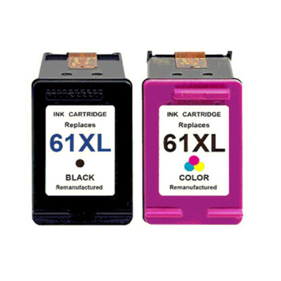 2PK Hi-Yield BK & Color Ink For HP 60 60XL DeskJet D2500 4200 F4400 ...