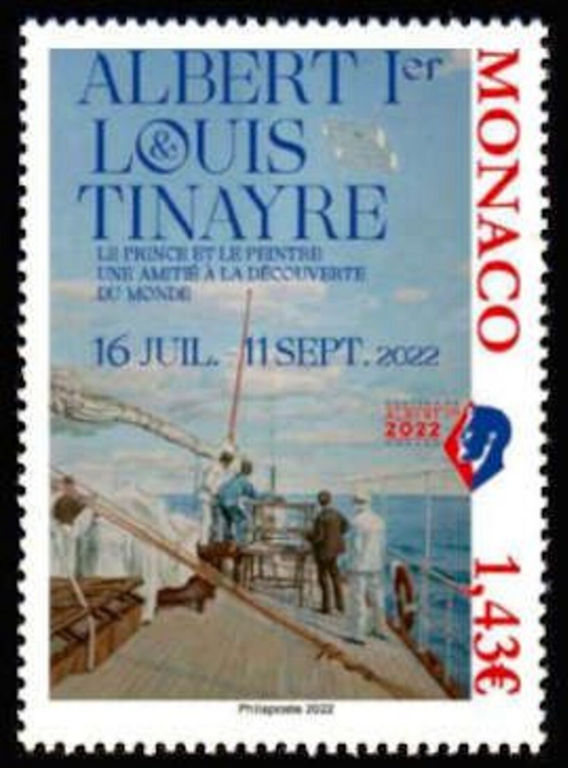monaco 2022 Prince ALBERT I Louis Tinayre 1861 1942 painter drawings 1v ...