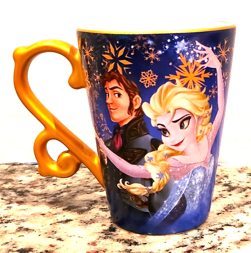 Rare Disney Elsa Frozen Designer Gold Mug NEW | eBay