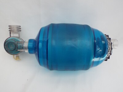 CPR Training BVM Resuscitator Bag Adult Size Blue Silicone | eBay