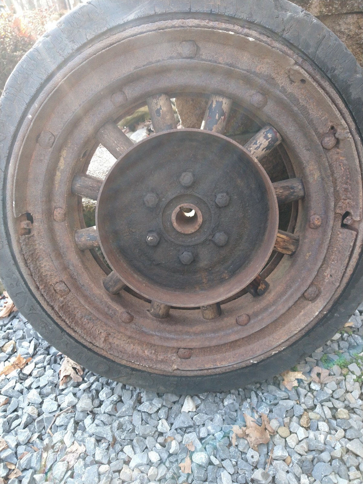 2-1925 1926 1927 Model T Ford TT Truck 20" REAR WOOD SPOKE WHEEL / HUB ...