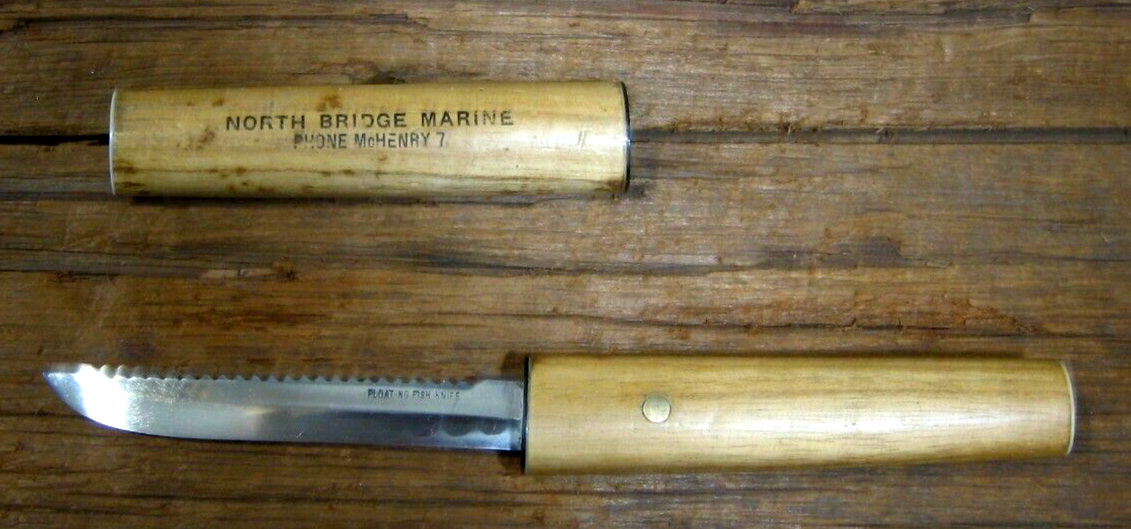 Vintage Japan 10" Floating Fish Knife North Bridge Marine Phone McHENRY ...