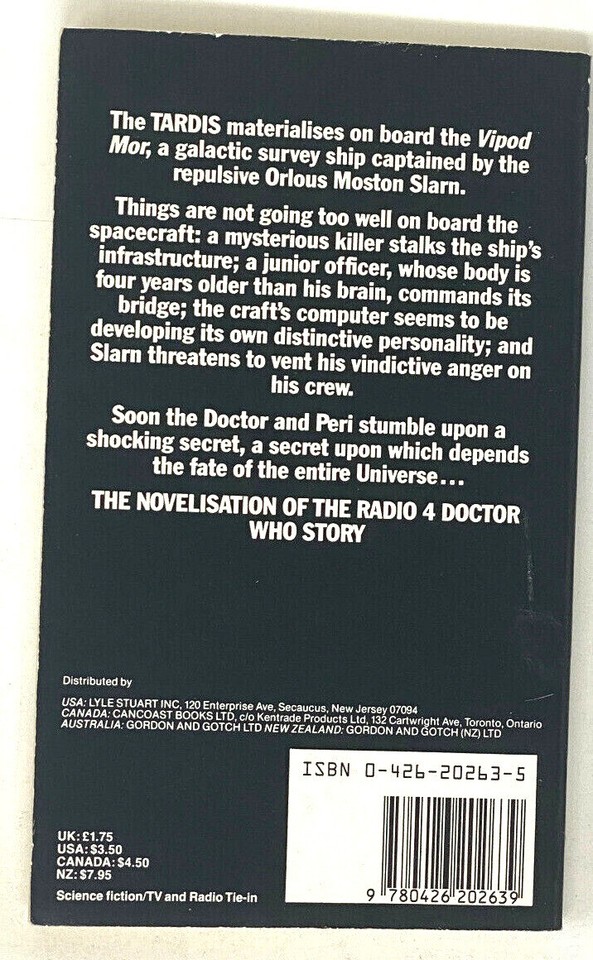 Doctor Who - Slipback by Eric Saward - Target Paperback | eBay