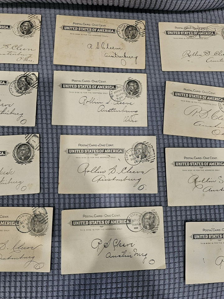 Lot of Thirty-Three (33) One Cent Postcards - Late 1800 - Early 1900s ...