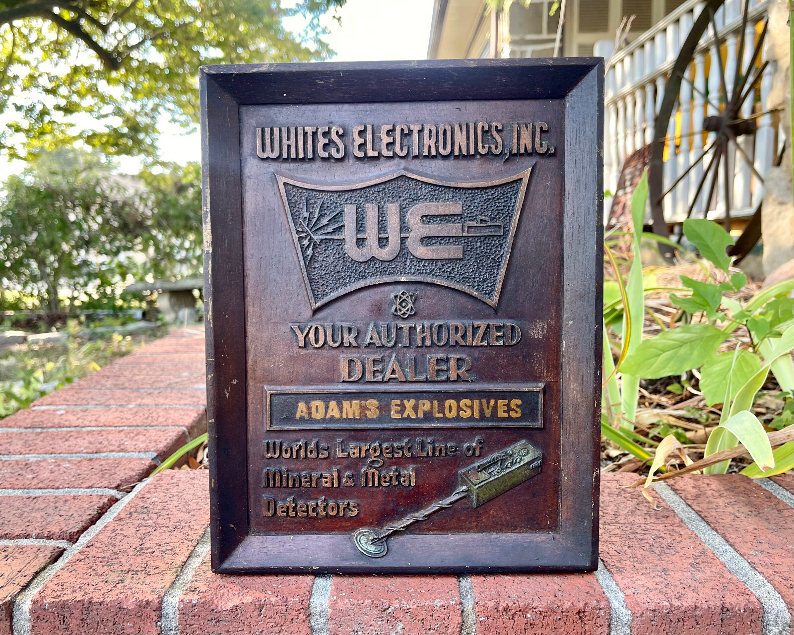 Vintage Whites Electronics Metal Detector Sign ADAMS EXPLOSIVES ...