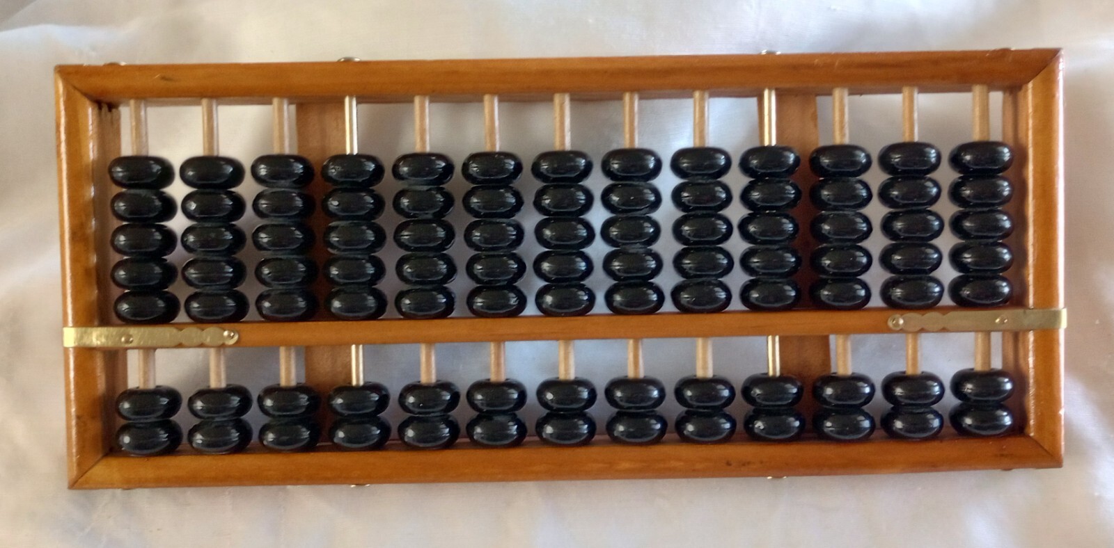Vintage-Style Chinese Wood Abacus 13 Rods, 11" Counting Tool Beads ...