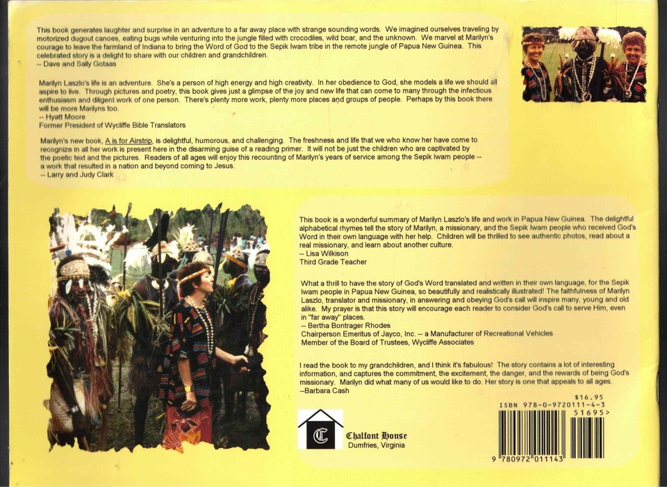 A is for Airstrip A Missionary's Jungle Adventure by Marilyn Laszlo | eBay