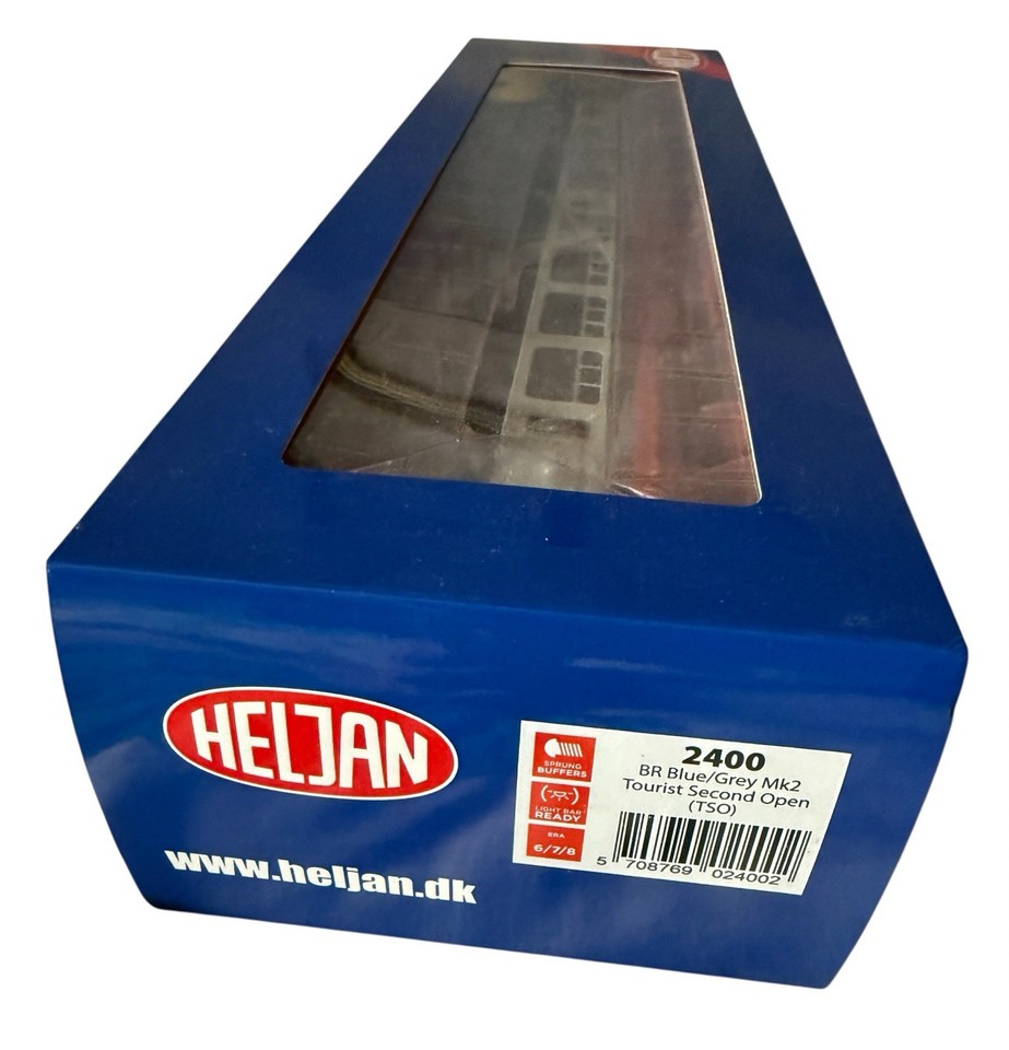 HELJAN 2400 - 'O' GAUGE BR MK2 TSO Coach - Blue-Grey - Tourist Second ...