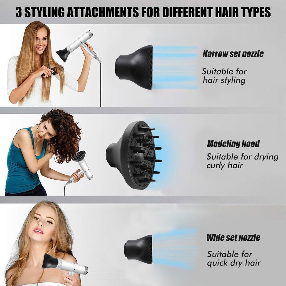 2500W Hair Dryer Blower Professional Negative Ionic Blow Fan Styler ...