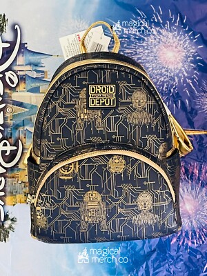 Disney Parks Star Wars Galaxy's Edge Droid Depot R2-D2 C-3PO Loungefly ...