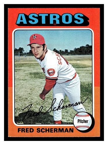 1975 TOPPS MINI BASEBALL FRED SCHERMAN #252 HOUSTON ASTROS HIGHER GRADE ...