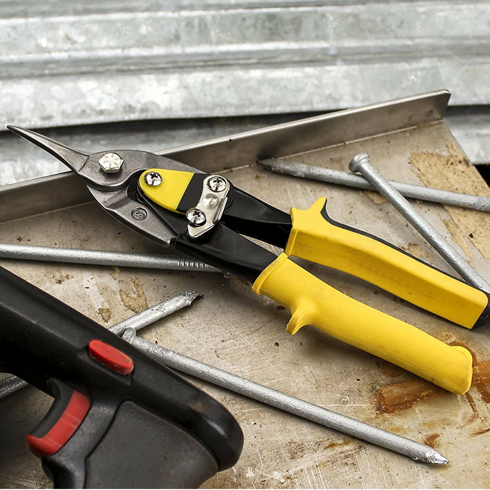 Heavy Duty Aviation Tin Snip Cutter STRAIGHT Cut for Sheet Metal Tool ...