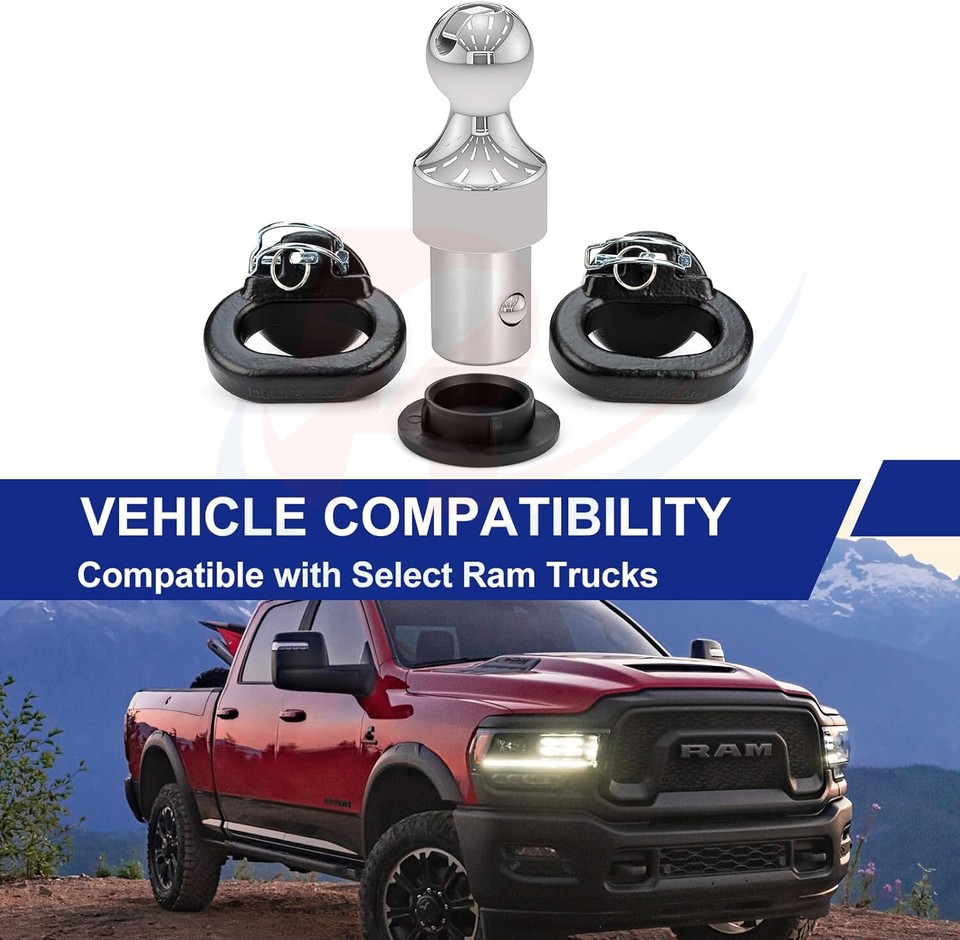NEW OEM Puck System 2-5/16" Ball Gooseneck Kit for Ram 2500 3500 38000 ...