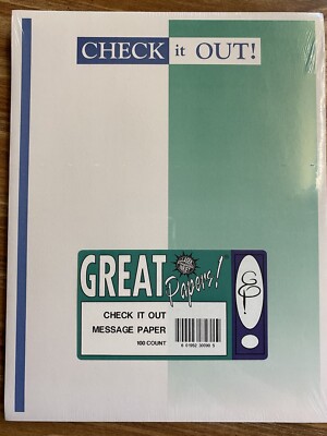 CHECK IT OUT Message Paper 100 Count | eBay