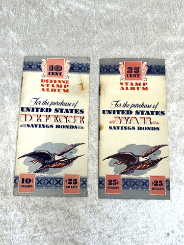 WW2 1941 POSTAL SERVICE DEFENSE SAVING BONDS PLAN STAMP BOOK - 10C ...