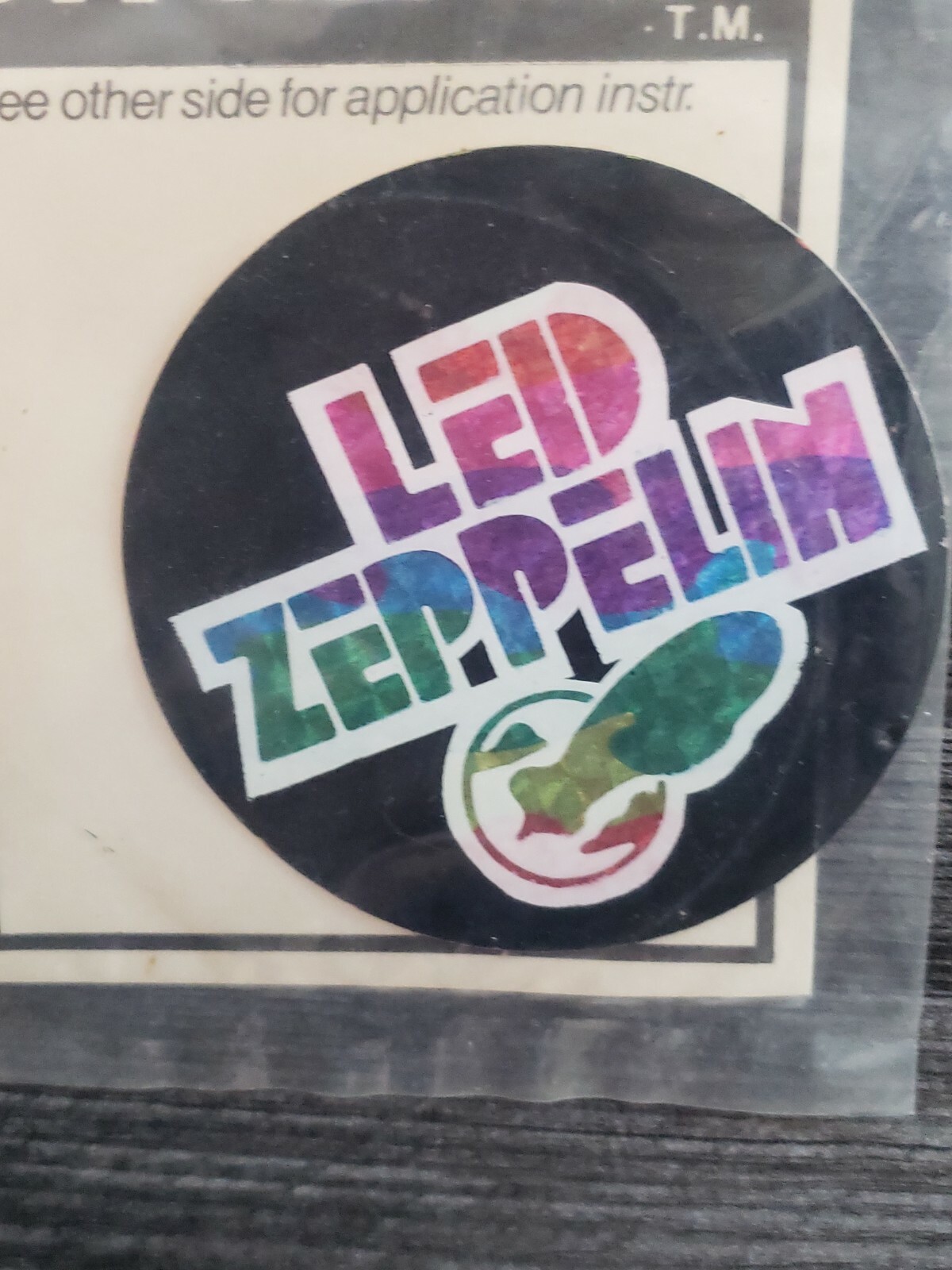 NEW NOS Vintage LED ZEPPELIN Prism Stickums Foil Metallic Sticker | eBay