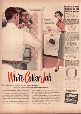 1950 Vintage ad Bendix automatic Washers Dryers Ironers appliance 03/23 ...