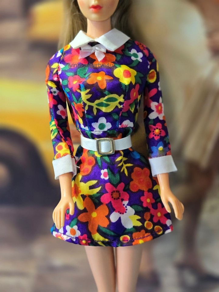 Vtg #1190 Standard Barbie Doll Straight Leg in #3347 Floral Marsha ...
